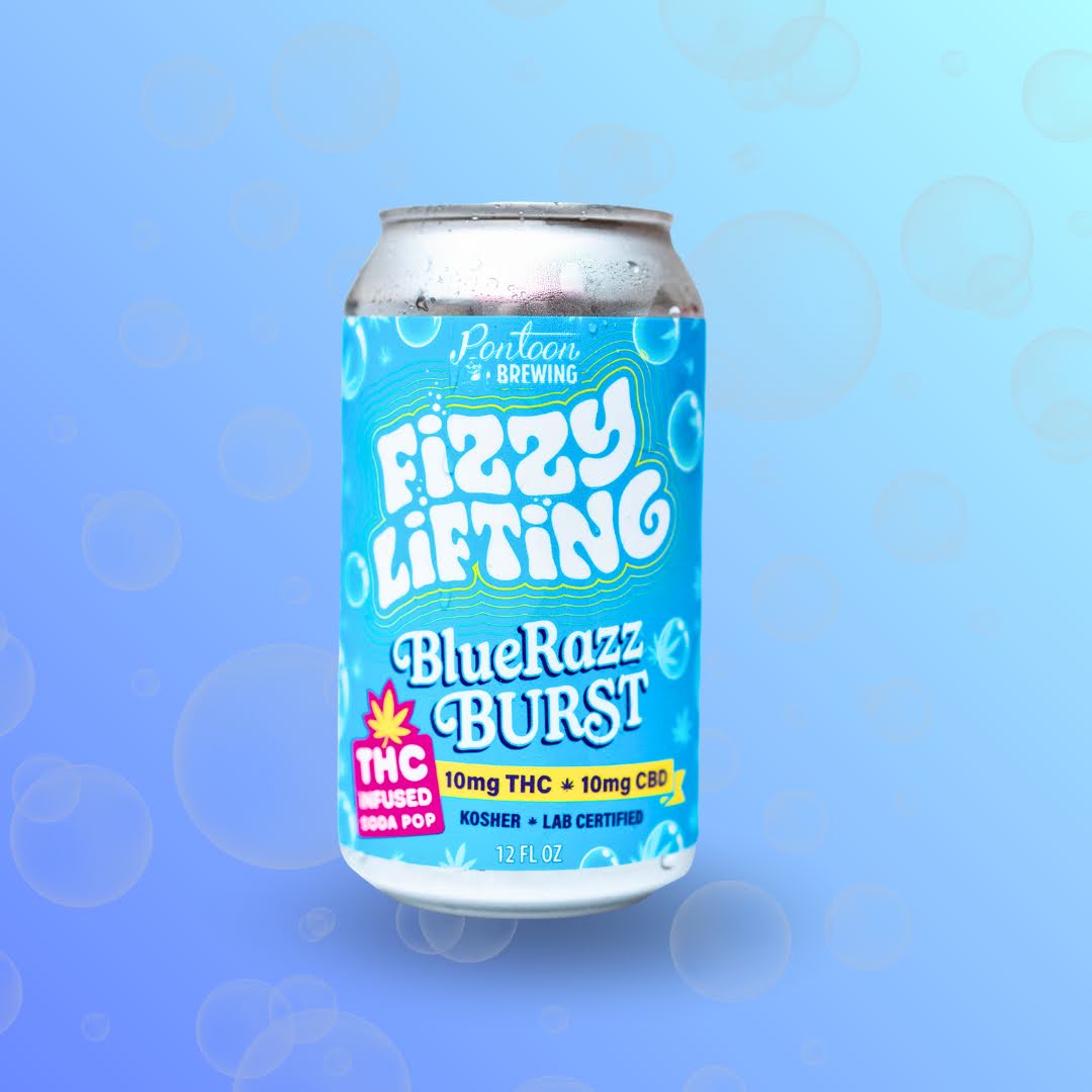 Fizzy Lifting Blue Razz Burst THC Soda – 4‑Pack | 10mg Delta‑9 — Fizzy Lifting